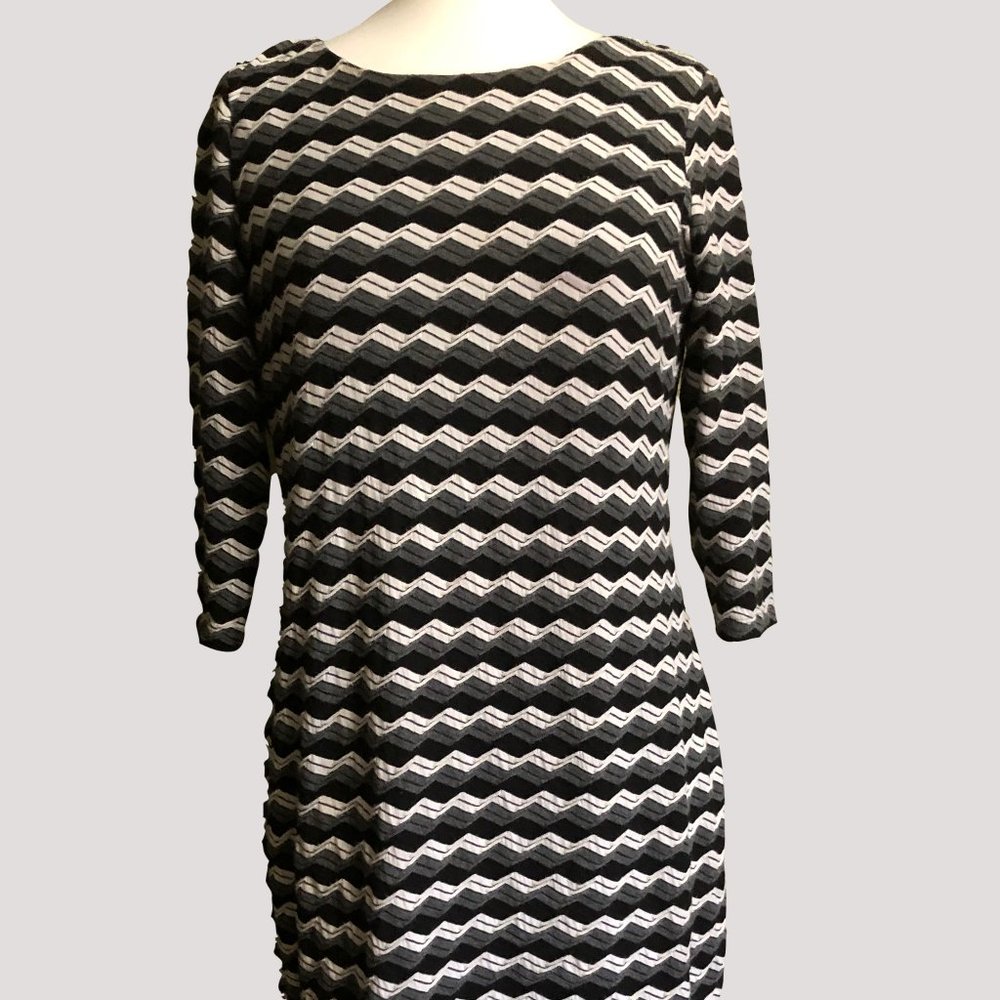 Calvin Klein Chevron/Herringbone Pattern Dress - Gem